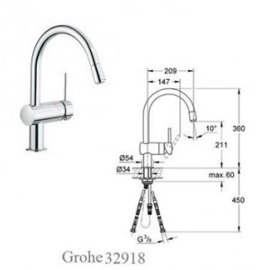 GROHE 廚用伸縮龍頭 32918000